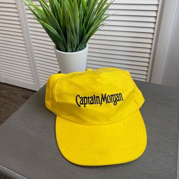 Accessories | Vintage Captain Morgan Yellow Embroidered Hat | Poshmark